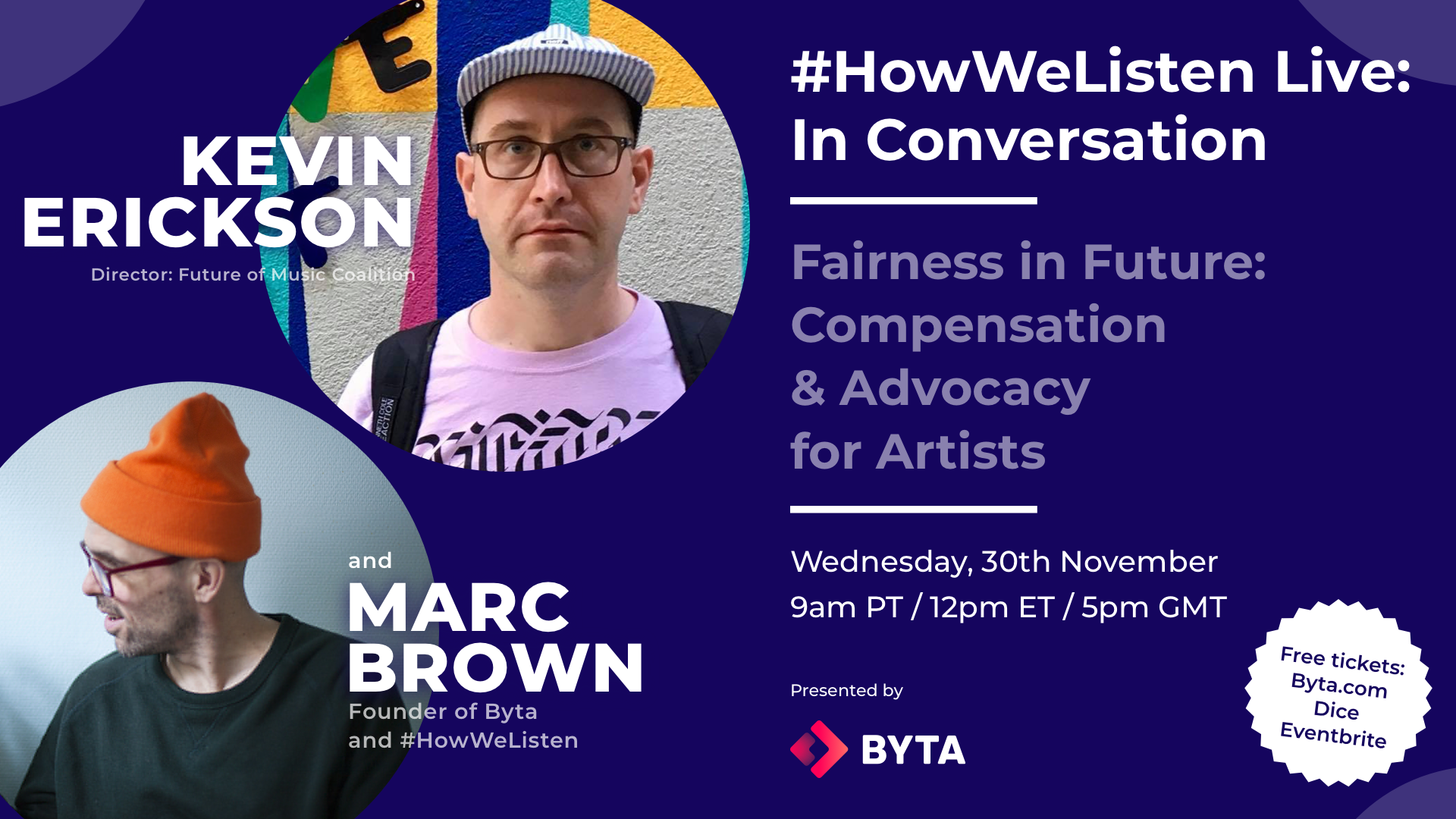 Byta Presents: #HowWeListen Live: In Conversation with Kevin Erickson ...