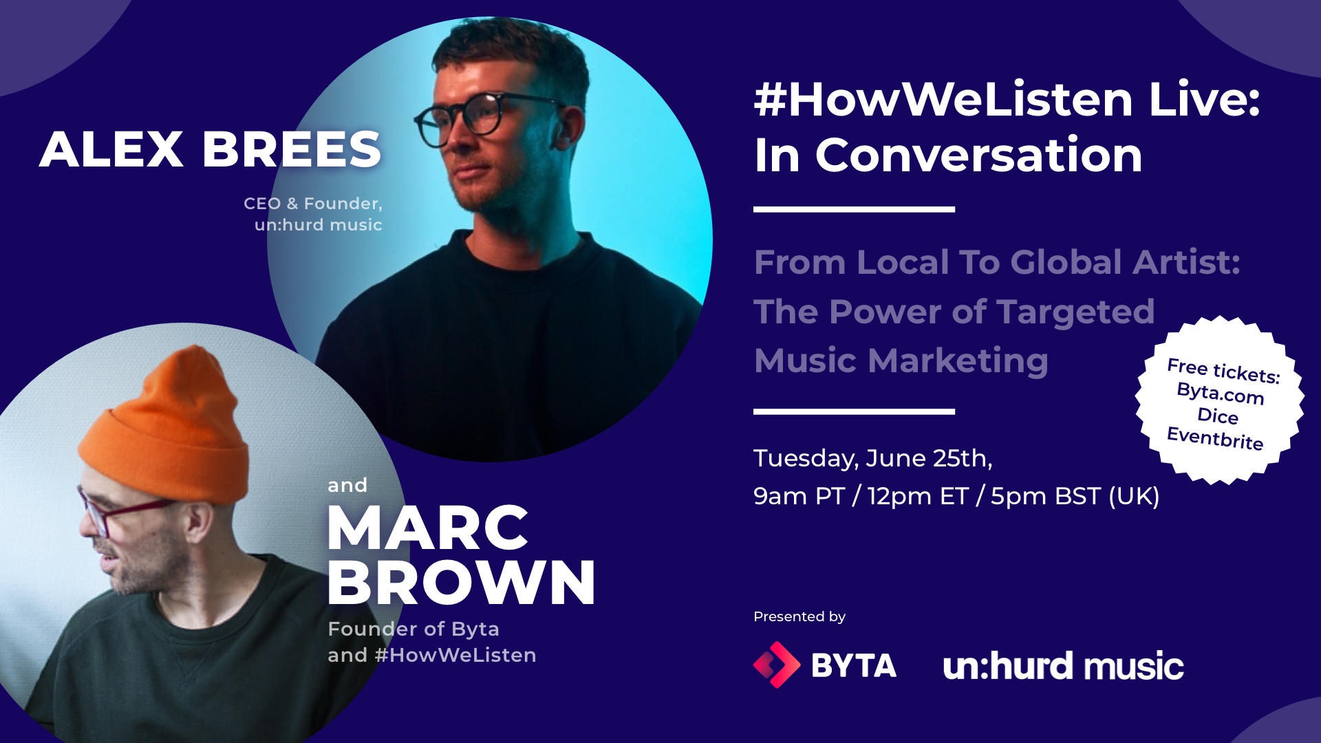 #HowWeListen Live: In Conversation with Alex Brees (un:hurd music)